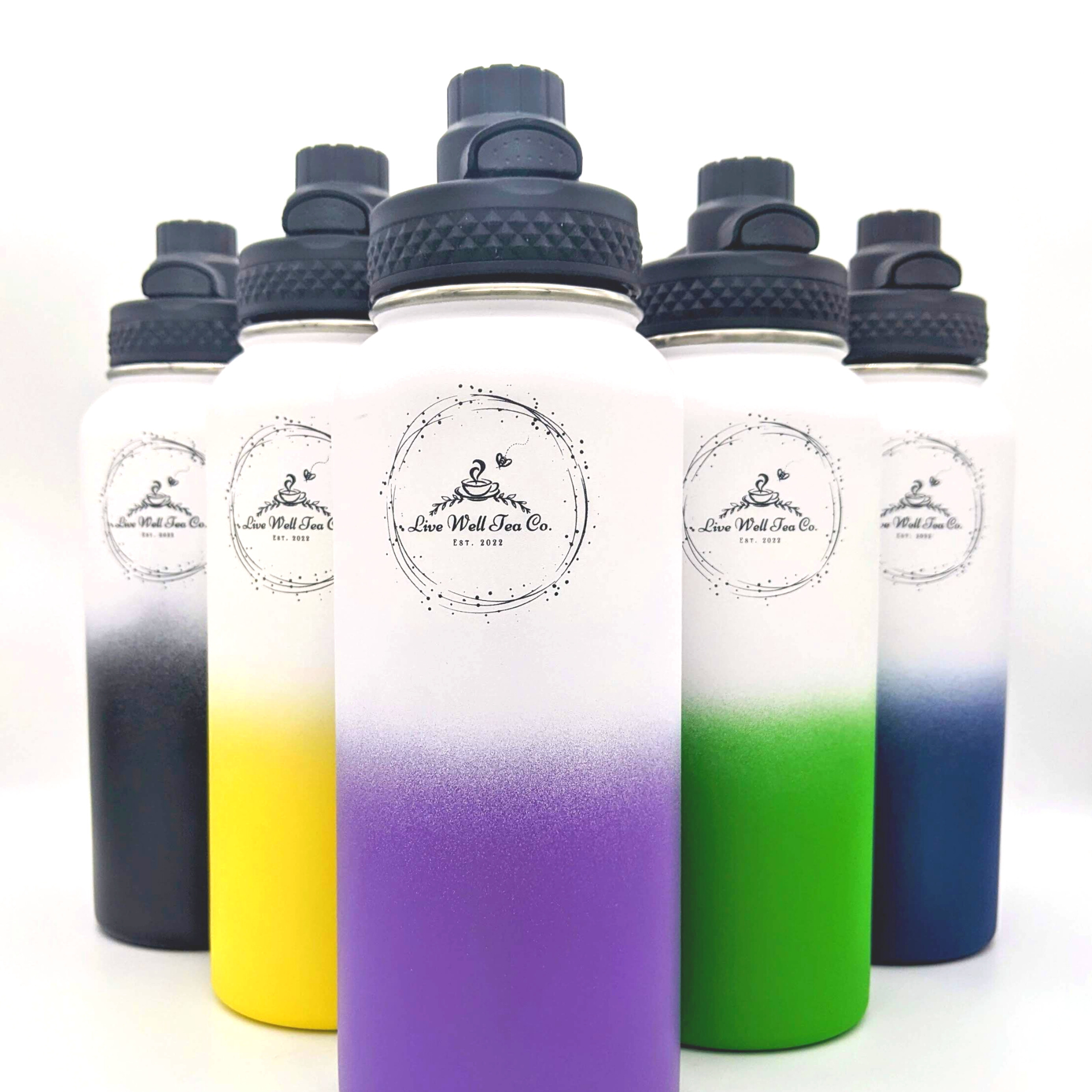 Stainless Steel Water Flasks, 32 oz – livewellteaco